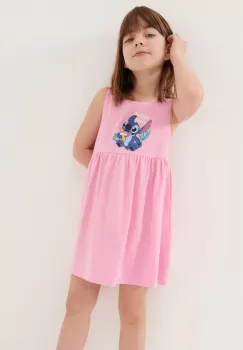 Sinsay - Rochie cu Lilo & Stitch - Roz - Rochii ieftine